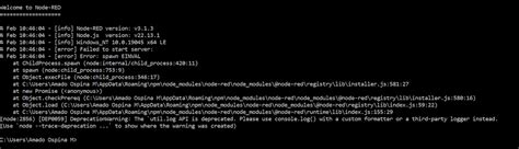 Problems When Starting The Node Red General Node Red Forum