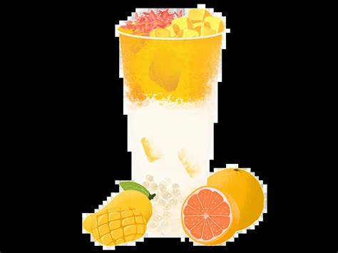 烧仙草卡通手绘奶茶 2 花瓣网