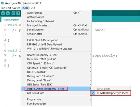 Program Raspberry Pi Pico With Arduino Ide