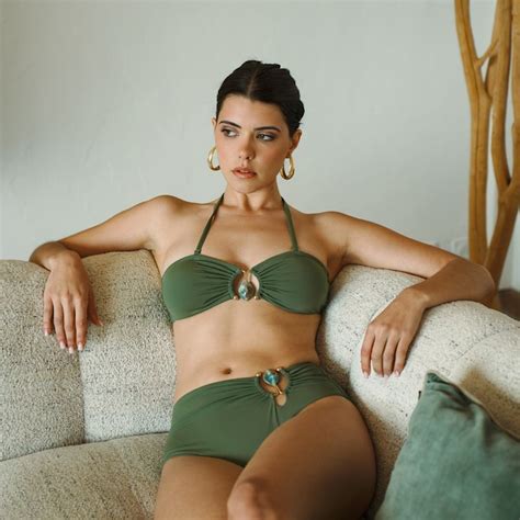 The Echo Stone Jade Bandeau Bikini With Jewel Detail Aulala Paris