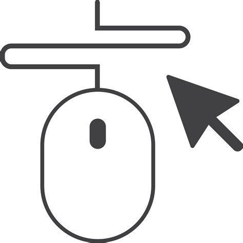 Mouse And Cursor Illustration In Minimal Style 13927757 Png