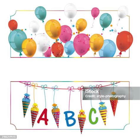 사탕 콘과 색깔 풍선이 있는 학교 배경으로 돌아갑니다 Eps 10 벡터 파일 교사 교육 관련 직업에 대한 스톡 벡터 아트 및 기타 이미지 교사 교육 관련 직업 등록