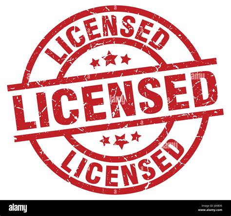 Licensed Round Red Grunge Stamp Stock Vector Image And Art Alamy