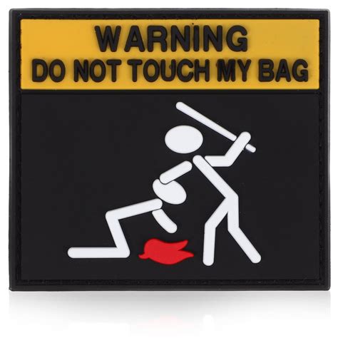 Sticky Caution Patch Clothing Patch Embroidered Backpack Patch Warning