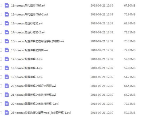 Tomcat负载均衡、调优核心应用进阶 视频教程 下载 Java1234下载