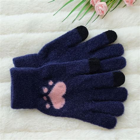 여성 터치장갑 스마트폰 손가락 방한 털장갑