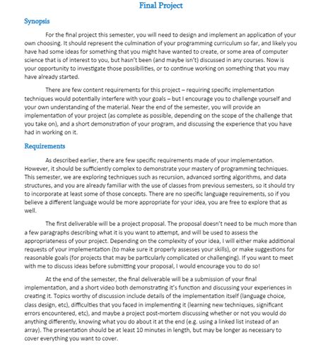Solved Final Project Synopsis For The Final Project This