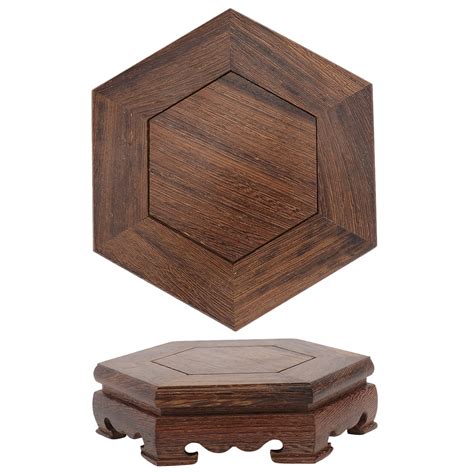 Flower Pot Base Wood Planter Riser Craft Display Stand Office 2 Pcs