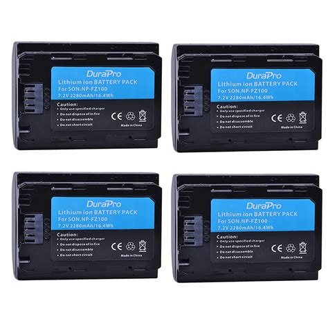 Buy 4pc 2280mah Np Fz100 Np Fz100 Battery For Sony Np