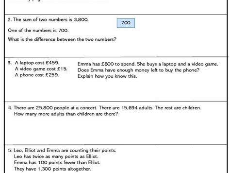 Word Problems Core Extra Reasoning Sheet Teaching Resources