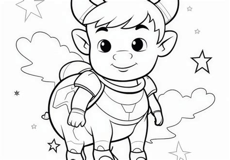 켄타우로스 무료 컬러링 그림