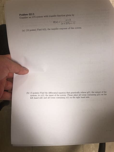 Solved Problem Q Consider An LTI System With Transfer Chegg Com