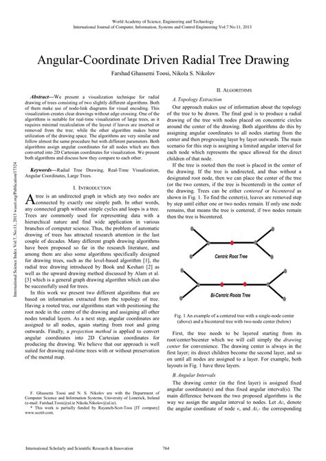 Pdf Angular Coordinate Driven Radial Tree Drawing