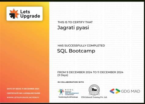 Jagrati Pyasi On Linkedin Sqlbootcamp Letsupgrade