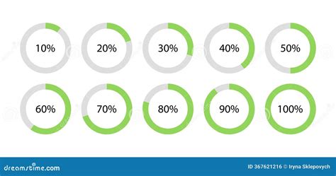 Progress Diagram Structure Circle 100 Percent Loading Template Circular Grey Color Progress