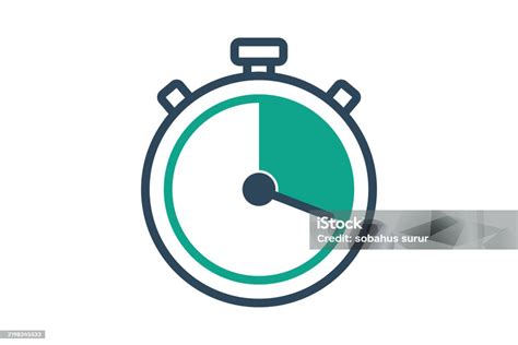 스톱워치 아이콘입니다 선 아이콘 스타일입니다 체육관 및 피트니스와 관련된 아이콘입니다 체육관 요소 벡터 일러스트 레이 션 가냘픈에 대한 스톡 벡터 아트 및 기타 이미지