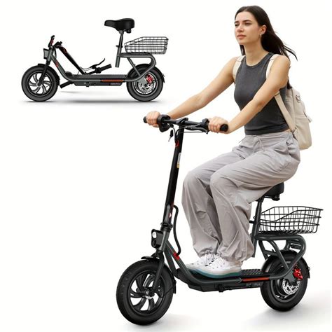 Temu｜sisigad Electric Scooter For Adults With Seat 30 Miles Long Range