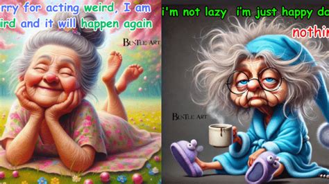 20 Funny Cartoons That Show Off An Old Ladys Fun