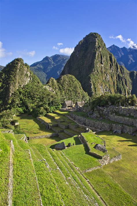 马丘比丘在一个晴天，秘鲁，南美洲高清摄影大图 千库网