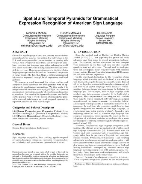 Pdf Spatial And Temporal Pyramids For Grammatical Expression