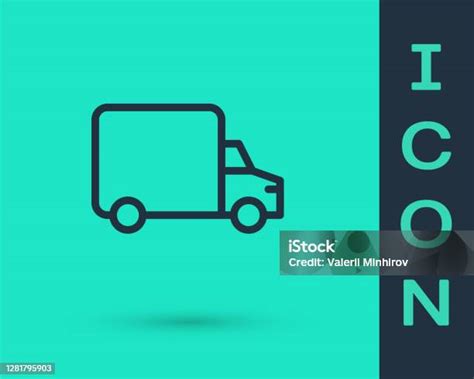 흰색 배경에 고립 된 블루 딜리버리화물 트럭 차량 아이콘 로고 디자인 템플릿 요소입니다 벡터 광고에 대한 스톡 벡터 아트 및 기타 이미지 Istock