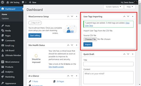 github umdevelopera um user tags import a widget for importing user tags from the csv file