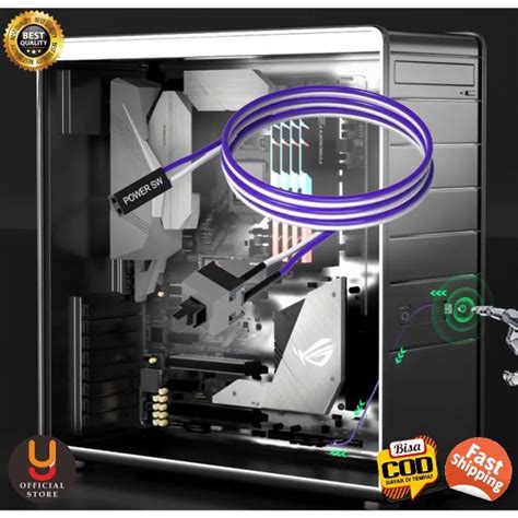 Tombol Power Switch Button Reset Computer Switch Pc Cpu Motherboard Mobo Open Air Case Shopee