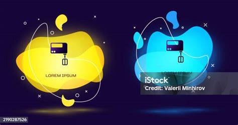 검은 색 배경에 고립 된 전기 믹서 아이콘입니다 주방 믹서기 액체 모양이 있는 추상적인 배너입니다 벡터 가정 생활에 대한 스톡 벡터 아트 및 기타 이미지 Istock