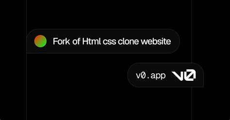 fork of html css clone website v0 by vercel