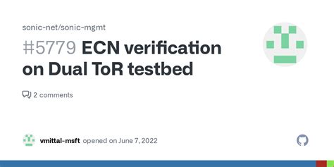 ECN Verification On Dual ToR Testbed Issue Sonic Net Sonic Mgmt GitHub