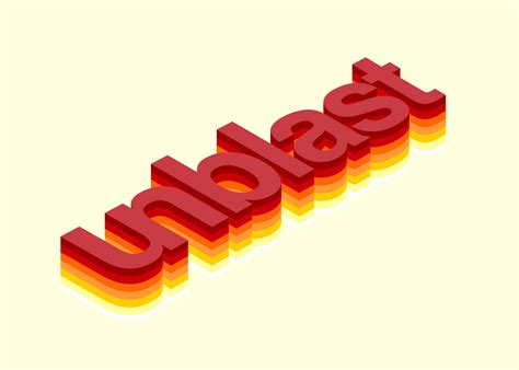 Free Isometric Colorful 3d Text Effect Psd