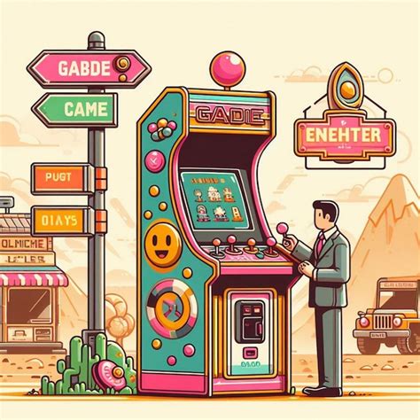 Premium Photo Retro Arcade Machine Gaming Illustration
