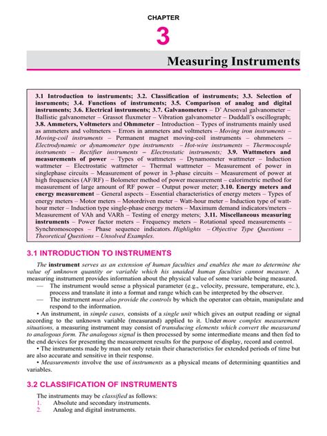Chapter 3 Measuring Instruments Pdf Instrumentation Damping