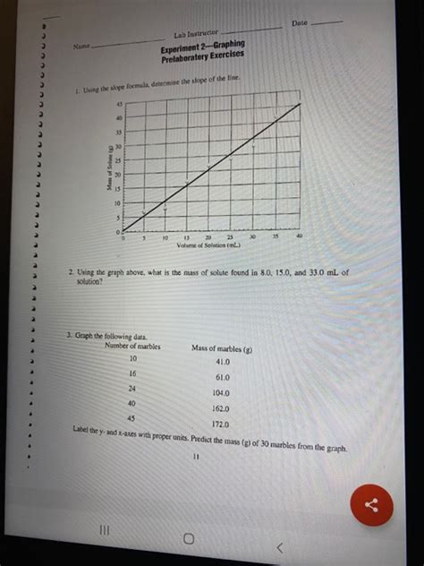 Solved Date Name Lab Instructor Experiment Graphing Chegg