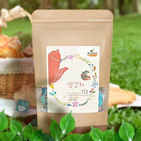 해피테라스 생강 생강차 생강차티백 대용량 100티백 진저티