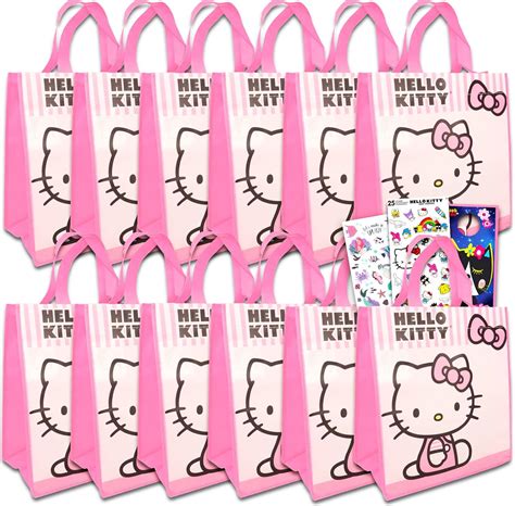 Hello Kitty Party Favor Bag Set Bundle With 12 Reusable