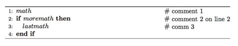 Comment In Algorithmic On A Line Beginning With If Tex Latex Stack