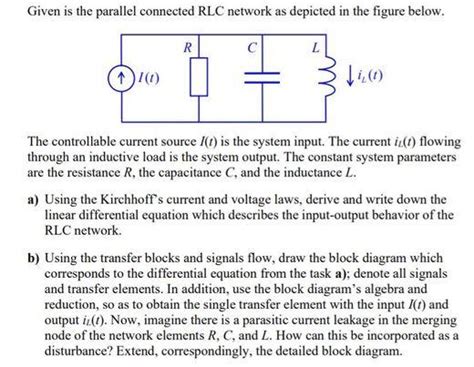 Solved Given Is The Parallel Connected RLC Network As Chegg Com