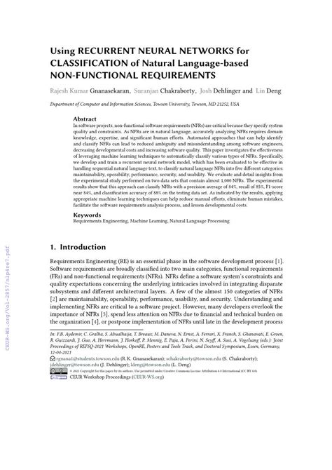 Using Recurrent Neural Networks For Classification Of Natural Language