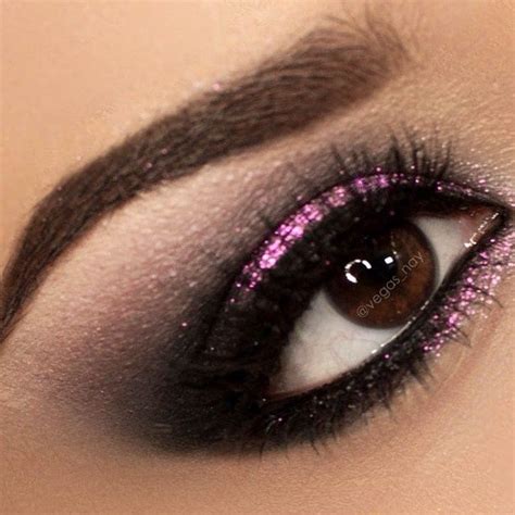 Pink Glitter Smokey Eye Pink Glitter Sparkle With Smokey Eye My