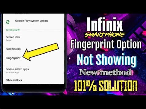 Fingerprint Option Missing In Infinix Infinix Fingerprint Option