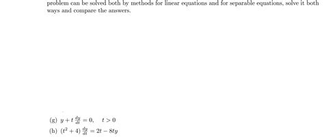 Solved Problem Can Be Solved Both By Methods For Linear Chegg