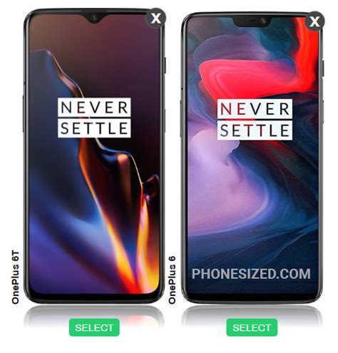 OnePlus T Vs OnePlus Design Notch Size Comparison
