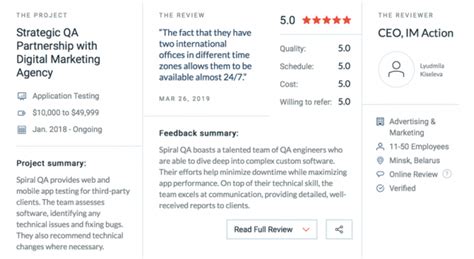Spiral Qa Selected As A Top Software Testing Company In 2019 By Clutch