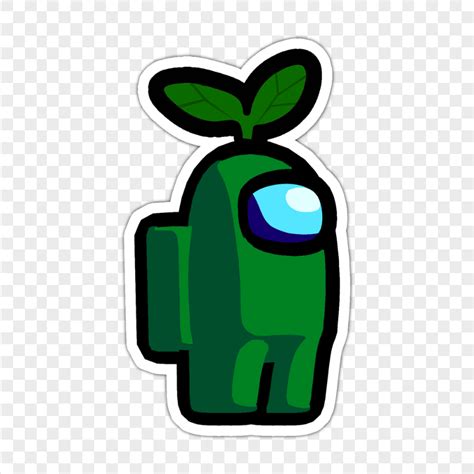 Hd Lime Among Us Character Leaf Hat Png Citypng