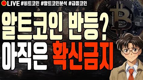 실시간 알트코인 반등 아직 확신금지 5월 2일 오전 라이브 비트코인 Youtube