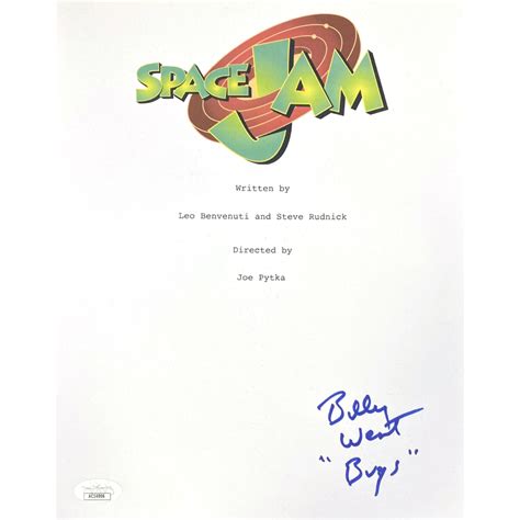 Billy West Signed Space Jam Script Cover Inscribed Bugs Jsa