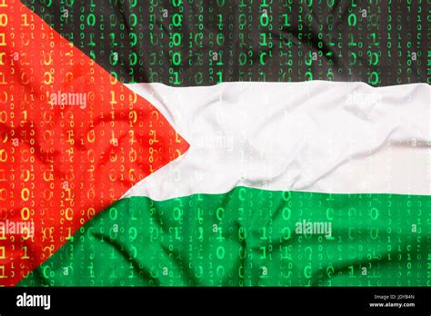 Data Protection Binary Code With Palestine Flag Stock Photo Alamy