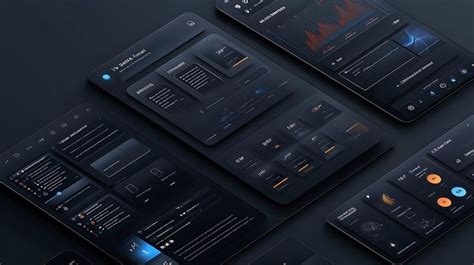 Dark Mode Ui Design With Modern Data Visualization On Mobile Devices Premium Ai Generated Image
