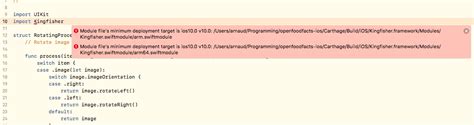 Module Files Minimum Deployment Target Is Ios100 V100 In Swift 42